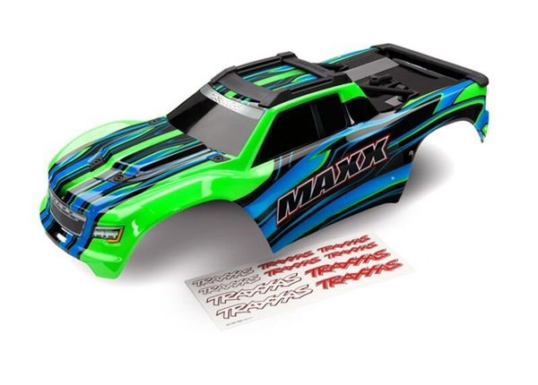 BODY, MAXX, GREEN (PAINTED)/ DECAL SHEET TRX8911G