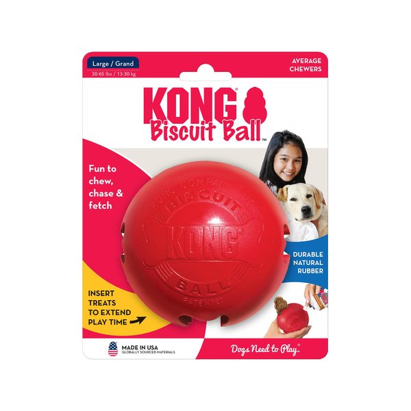 KONG BISCUIT BALL топка за лакомства - различни размери • Цена | Zoo Center