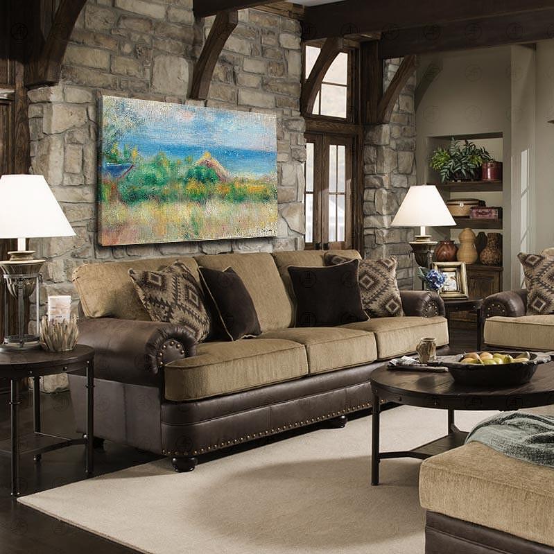 Пиер-Огюст Реноар - Пейзаж на фона на морето №11779