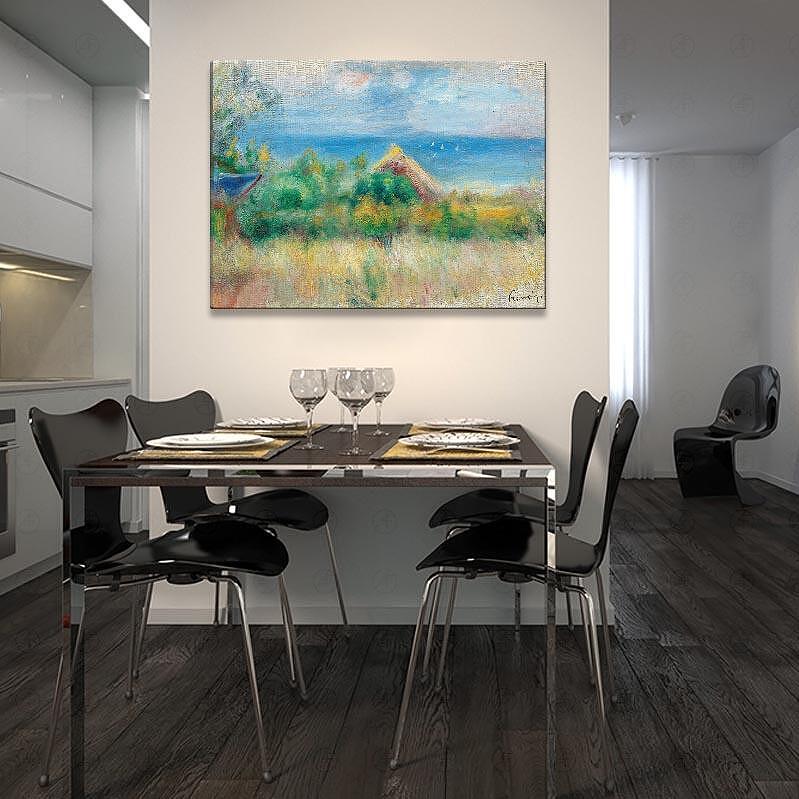 Пиер-Огюст Реноар - Пейзаж на фона на морето №11779