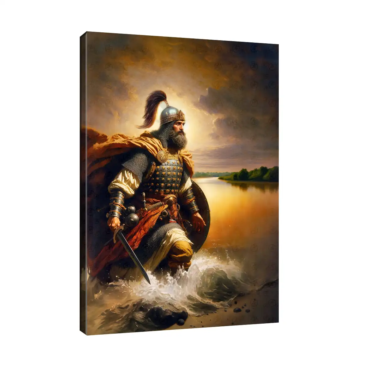 Хан Аспарух стъпва на свещенната земя българска №12704