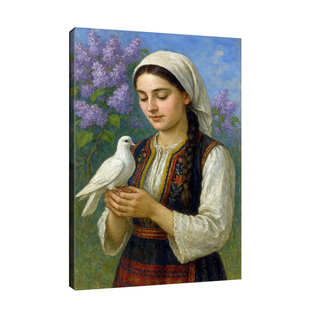 Мома с гълъб №13038