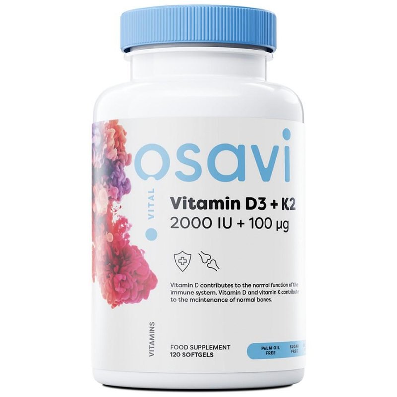 OSAVI Vitamin D3 2000 IU + K2 100 mcg | with Quali-D®