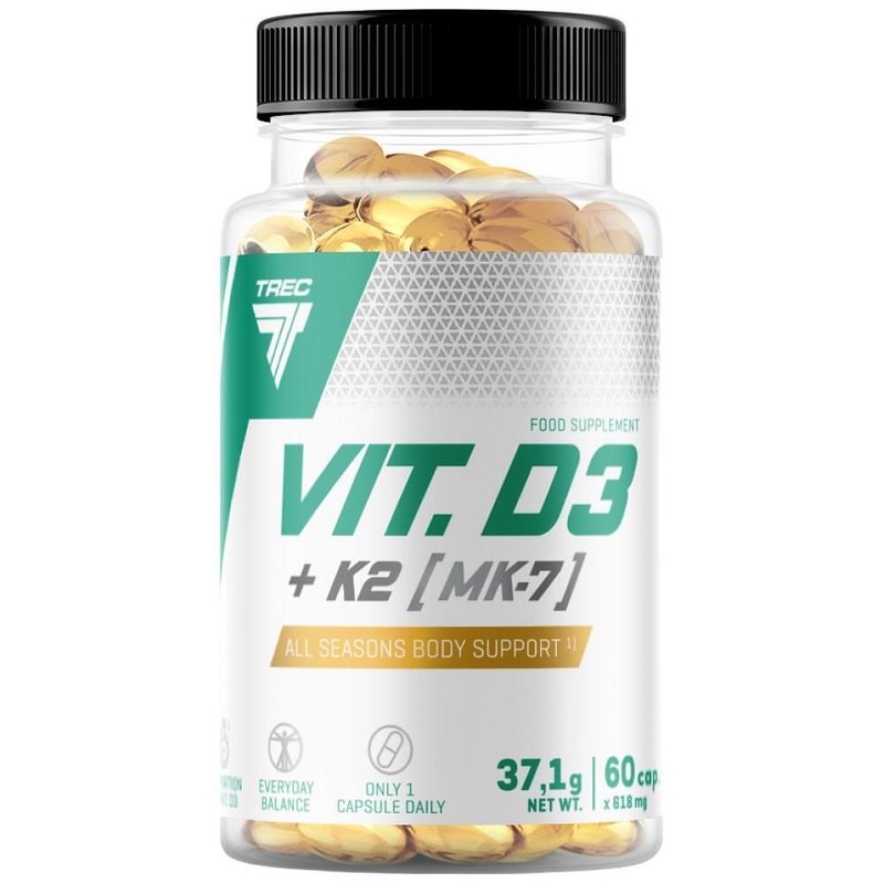 TREC Vit. D3 + K2 (MK-7) / Vitamin D & Vitamin K2 Formula