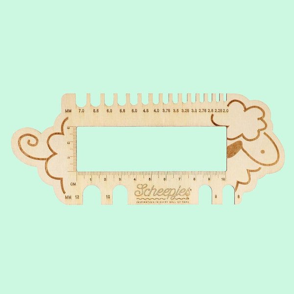 Needle gauge sizer sheep