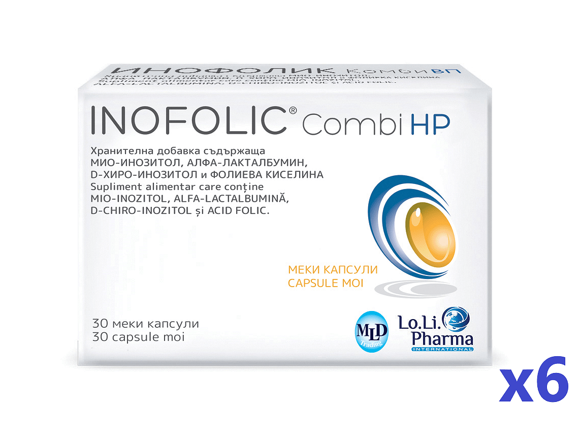 INOFOLIC® COMBI HP Х30 КАПСУЛИ LO. LI. PHARMA - ПРОМО ПАКЕТ( 6 ОП.)