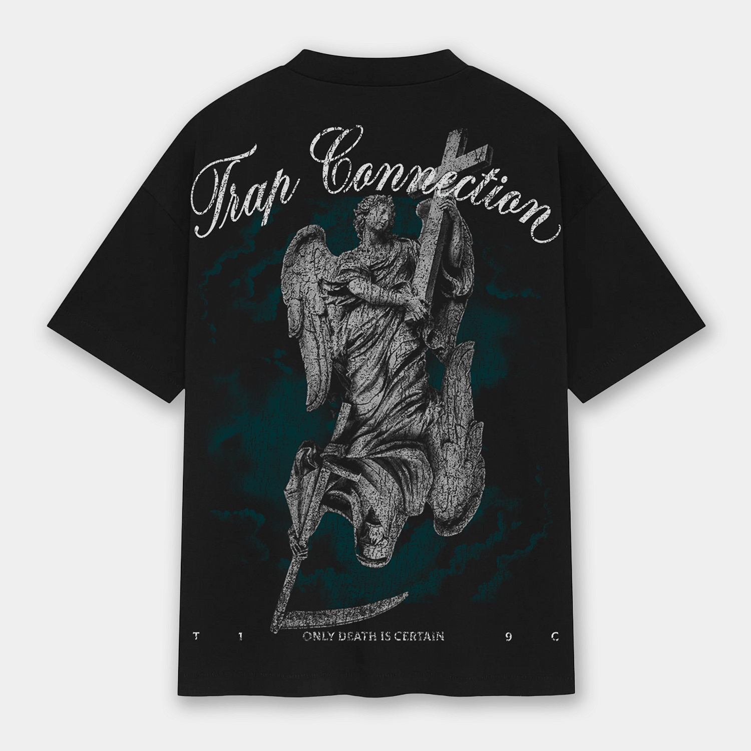 ТЕНИСКА "ONLY DEATH IS CERTAIN" ЧЕРНА