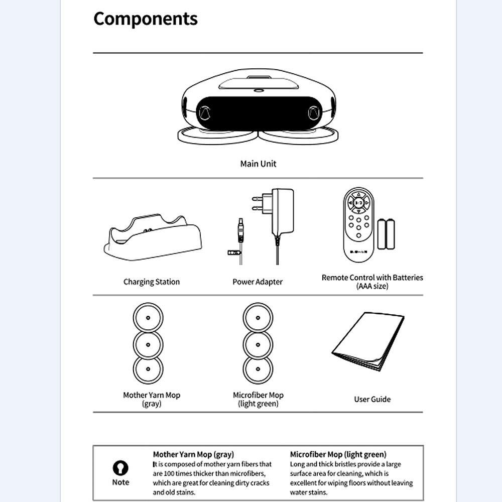 Робот подомиячка с въртящи мопове Everybot