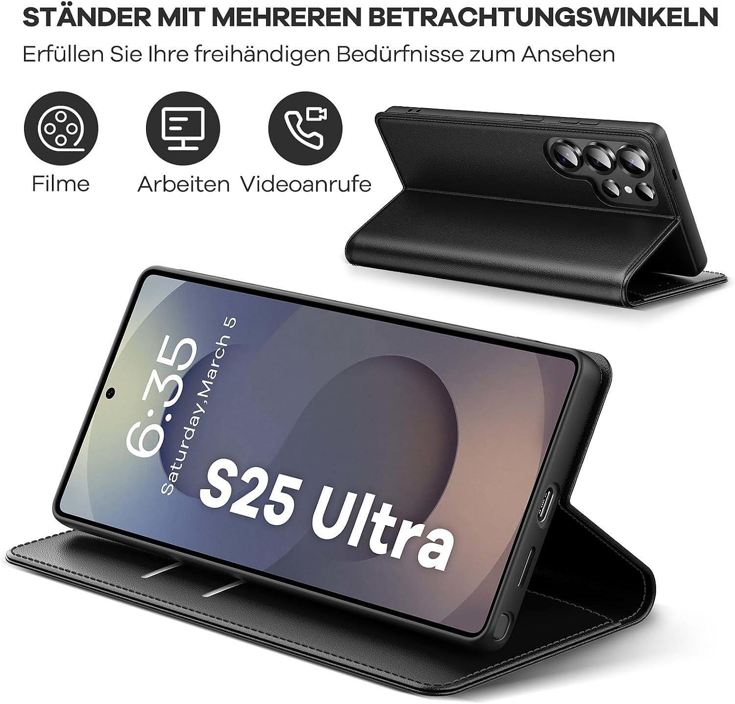 Кожен Калъф Тип Тефтер за Samsung Galaxy S25 Ultra