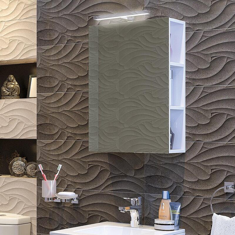 PVC Горен шкаф за баня Изи Triano - LED осветление