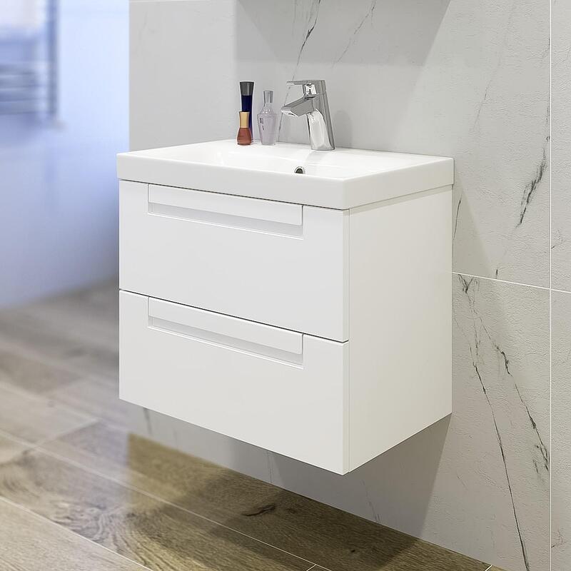 Шкаф с чекмеджета и мивка за баня 60 см - TRIANO Фрея