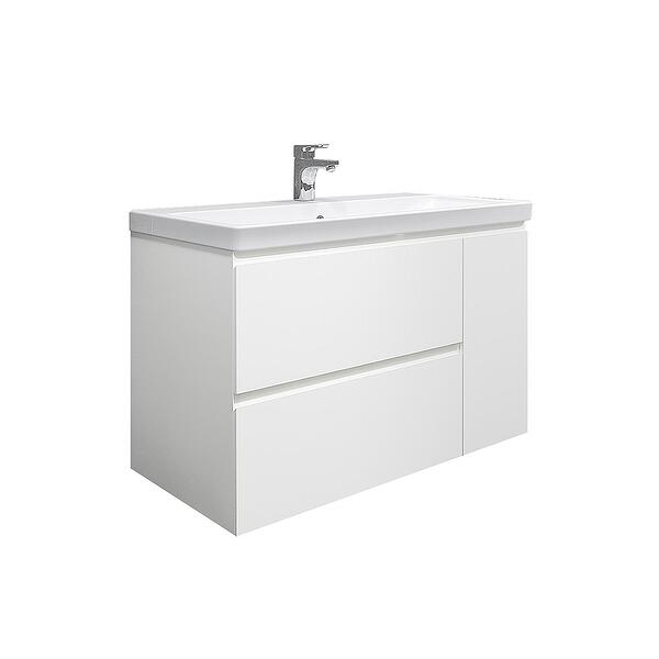 Долен окачен PVC шкаф с мивка 90 см Степик - Triano