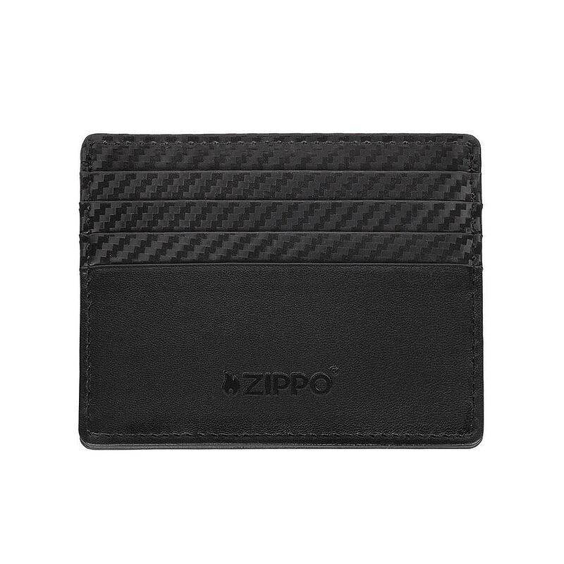 Калъф за карти и документи Zippo - Carbon, RFID защита, черен