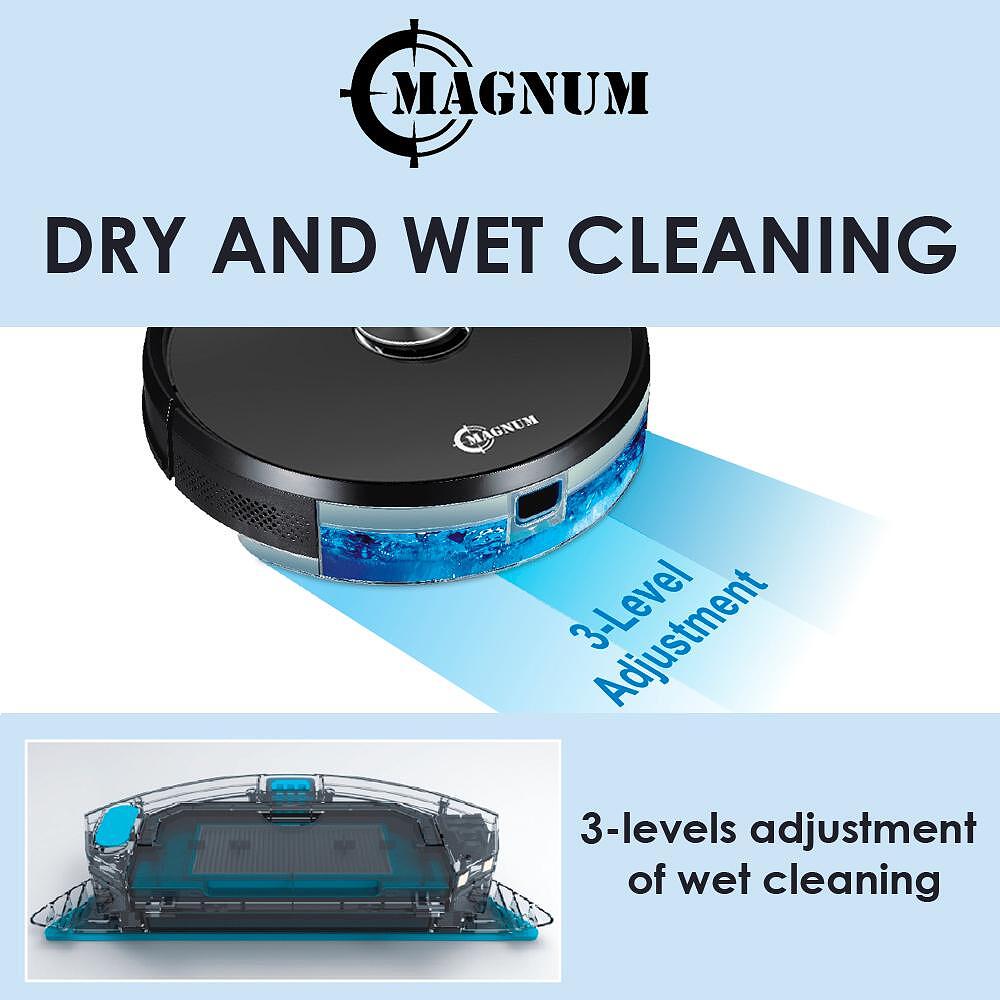Robot vacuum cleaner with wet and dry cleaning - MAGNUM
