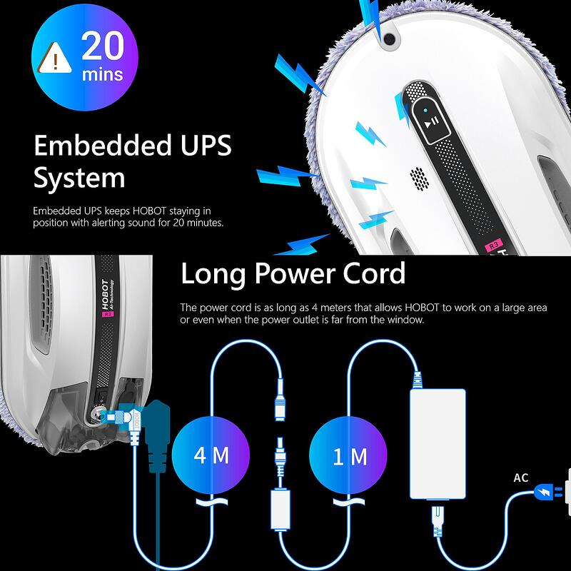 HOBOT R3 - Dual Water Spray Window Cleaning Robot, App