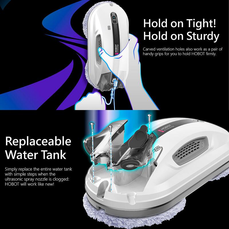 HOBOT R3 - Dual Water Spray Window Cleaning Robot, App