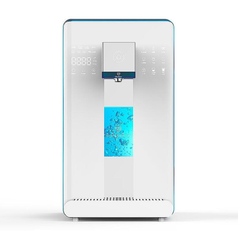 Machine with reverse osmosis, hydrogen, mineralization, heating and ...