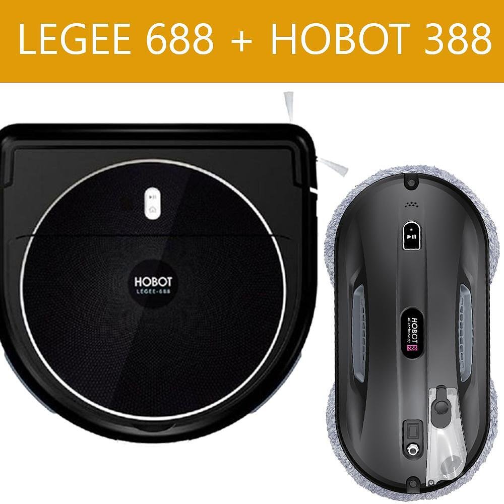 Robot Aspirator Legee 688 + Robot curățare geamuri HOBOT 388