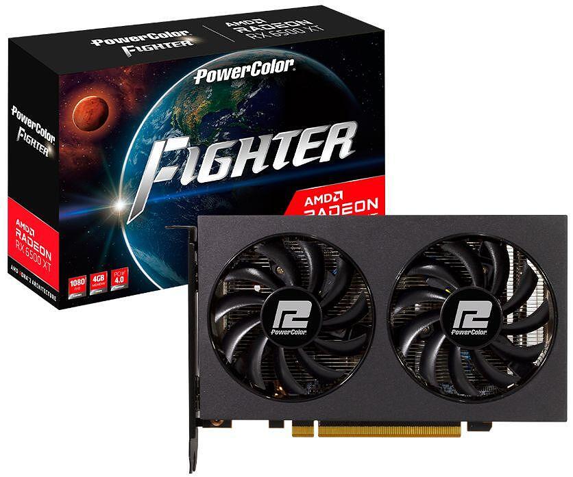 PowerColor AXRX 6500XT 4GBD6-DH/OC graphics card AMD Radeon RX 6500 XT ...