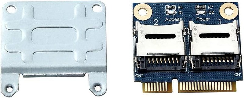 Dual microSD към Mini PCIe адаптер – 2 слота, USB 2.0 | eHUB.bg
