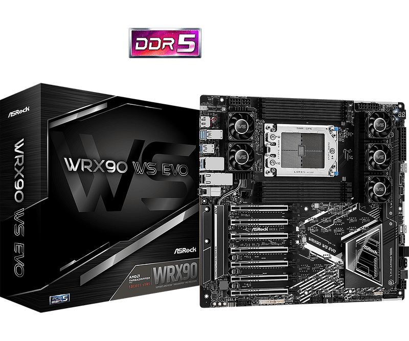 Asrock WRX90 WS EVO motherboard AMD WRX90 Socket sTR5 EEB