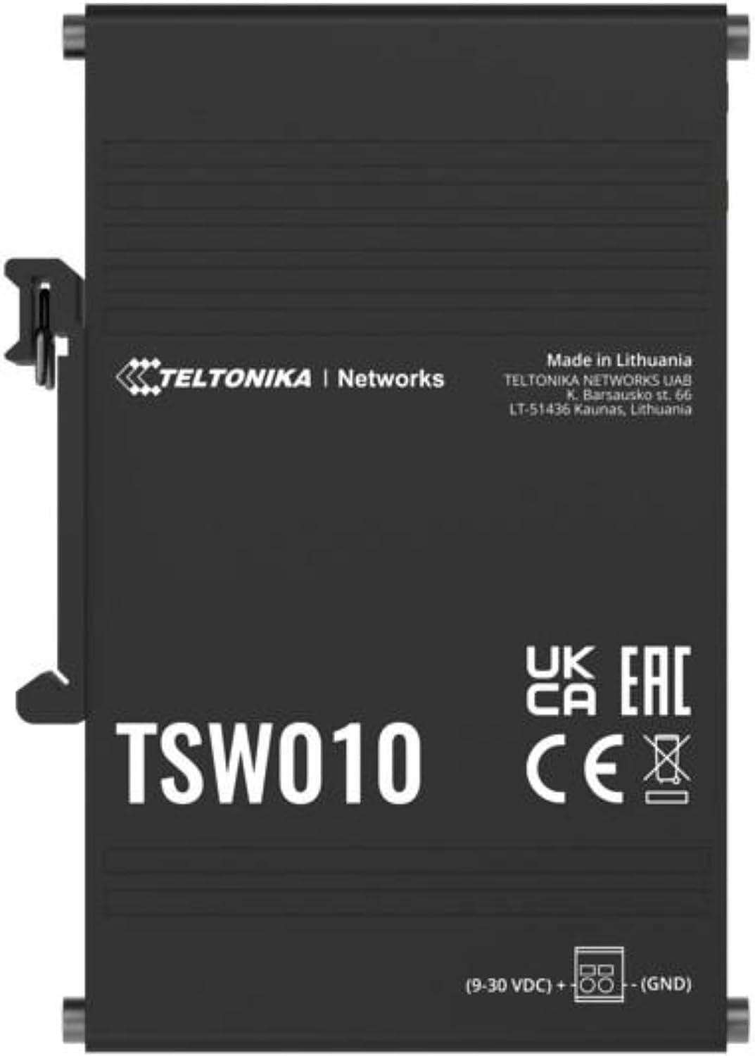 Teltonika TSW010 DIN Rain Switch 5 x Fast Ethernet (10/100) Power over ...