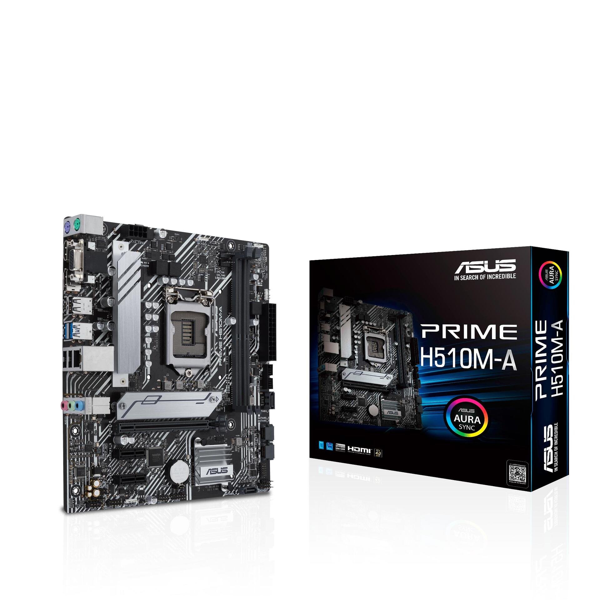 Дънна платка ASUS PRIME H510M-A FCLGA1200 Socket DDR4 mATX