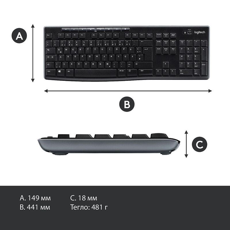 Logitech MK270 Wireless Keyboard and Mouse Combo