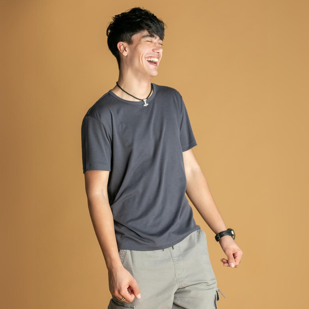 Мъжка блуза с къс ръкав 100% мерино Premium Collection