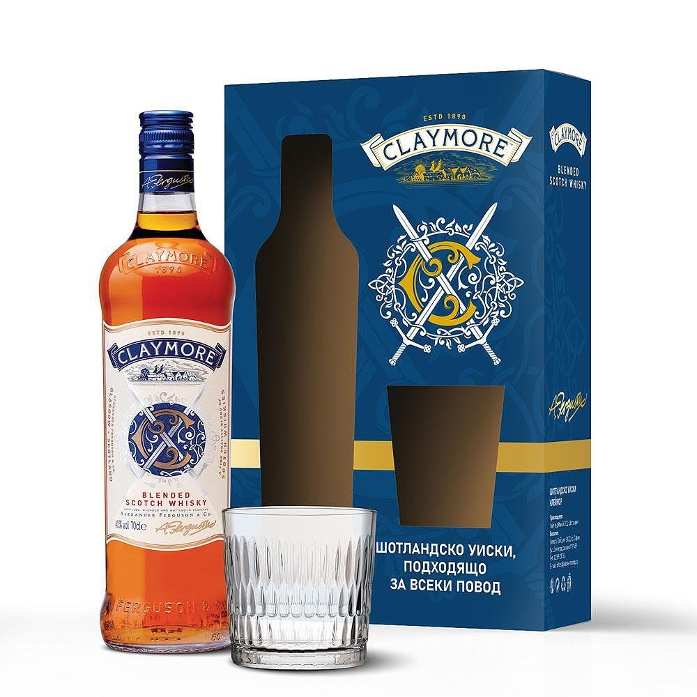 Уиски Claymore - Blended Scotch, 0.7л с чаша