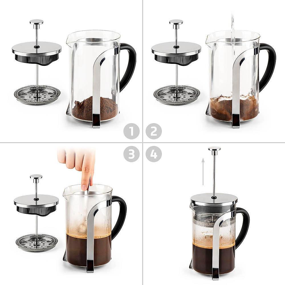 Френска преса за кафе и чай Luigi Ferrero - Coffeina FR-8083Т, 800ml