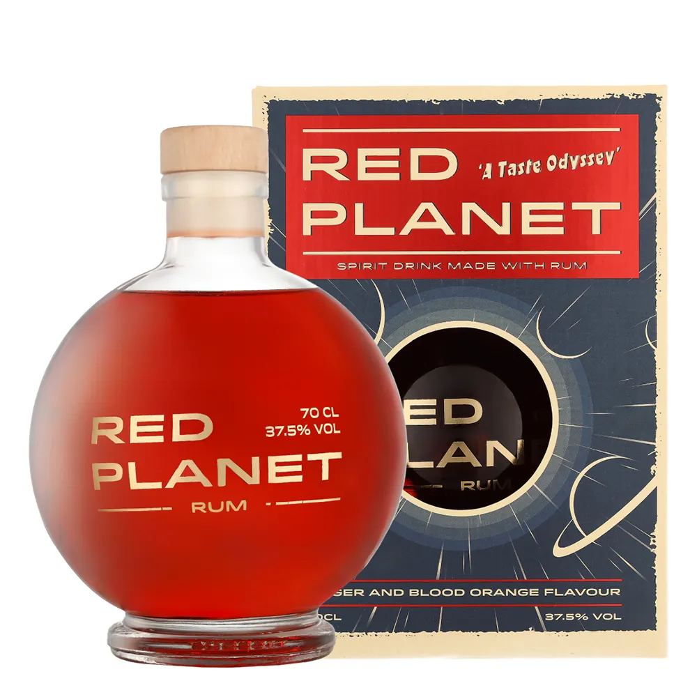 Ром Red Planet Rum, LED светеща бутилка, 0.7л
