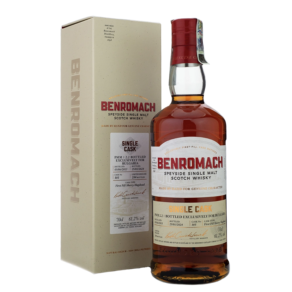Уиски Benromach - Single Cask First Fill Sherry 2013 - 2024 Bulgaria ...