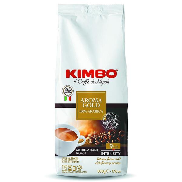 Кафе Kimbo - Aroma Gold 100% Arabica, на зърна, 500г