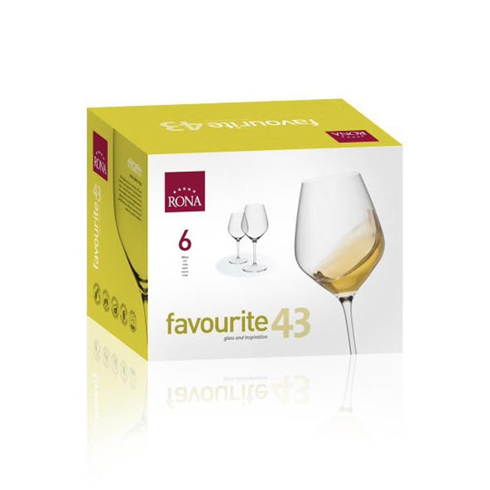Чаши за вино Rona - Favourite, 6x по 430мл
