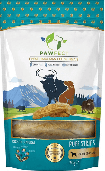 Puffed Yak Cheese Strips за куче