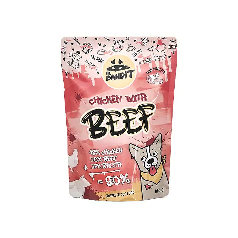 Mr. Bandit Chicken with beef – Пауч за кучета с пилешко и телешко месо