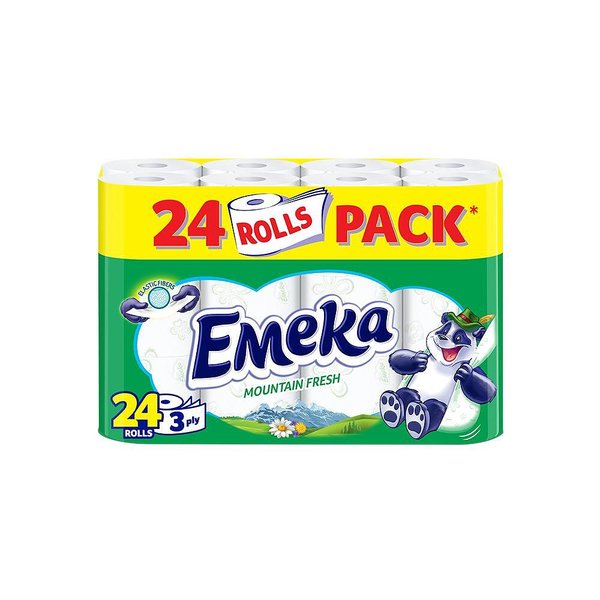 Тоалетна хартия ЕМЕКА, Mountain Fresh, 24бр. | VELIZARAONLINE