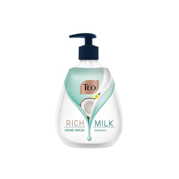 Течен сапун ТЕО, Rich Milk, Coconut, помпа, 0.400мл. | VELIZARAONLINE