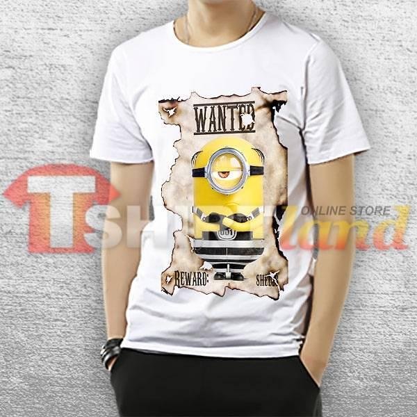Тениска "Minions" - F56 - Плакат WANTED