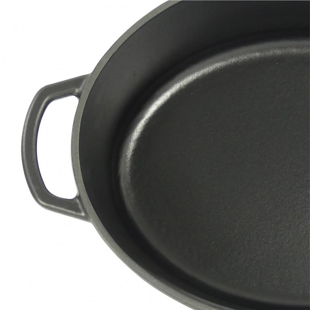 KELA Чугунена овална тенджера с капак “Calido“ - 33х26см. - черна