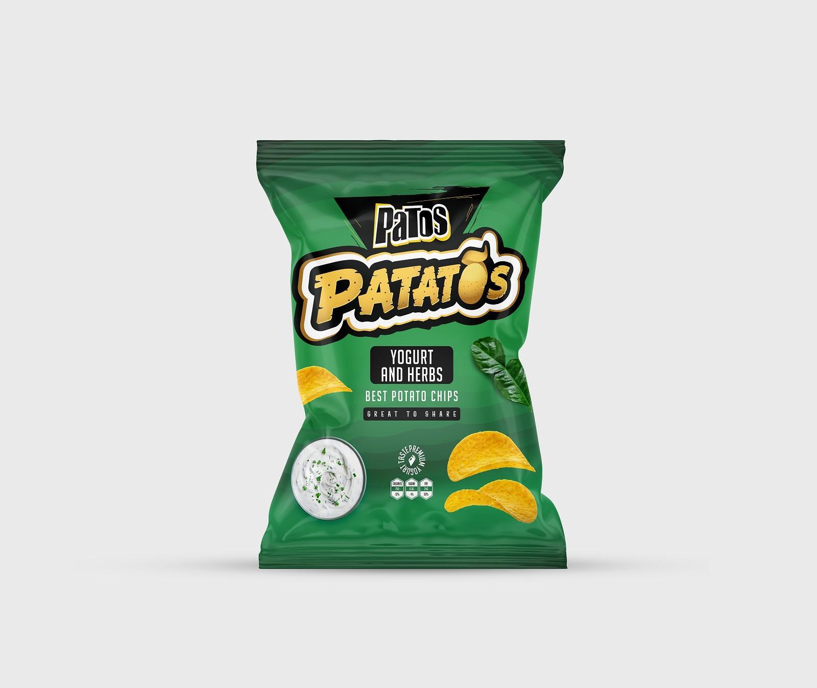 PATOS КАРТОФЕН ЧИПС ЙОГУРТ 80ГР