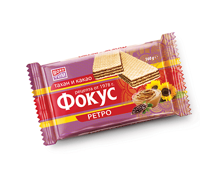 ФОКУС ВАФЛИ РЕТРО ТАХАН И КАКАО 4-КА 160 ГР.