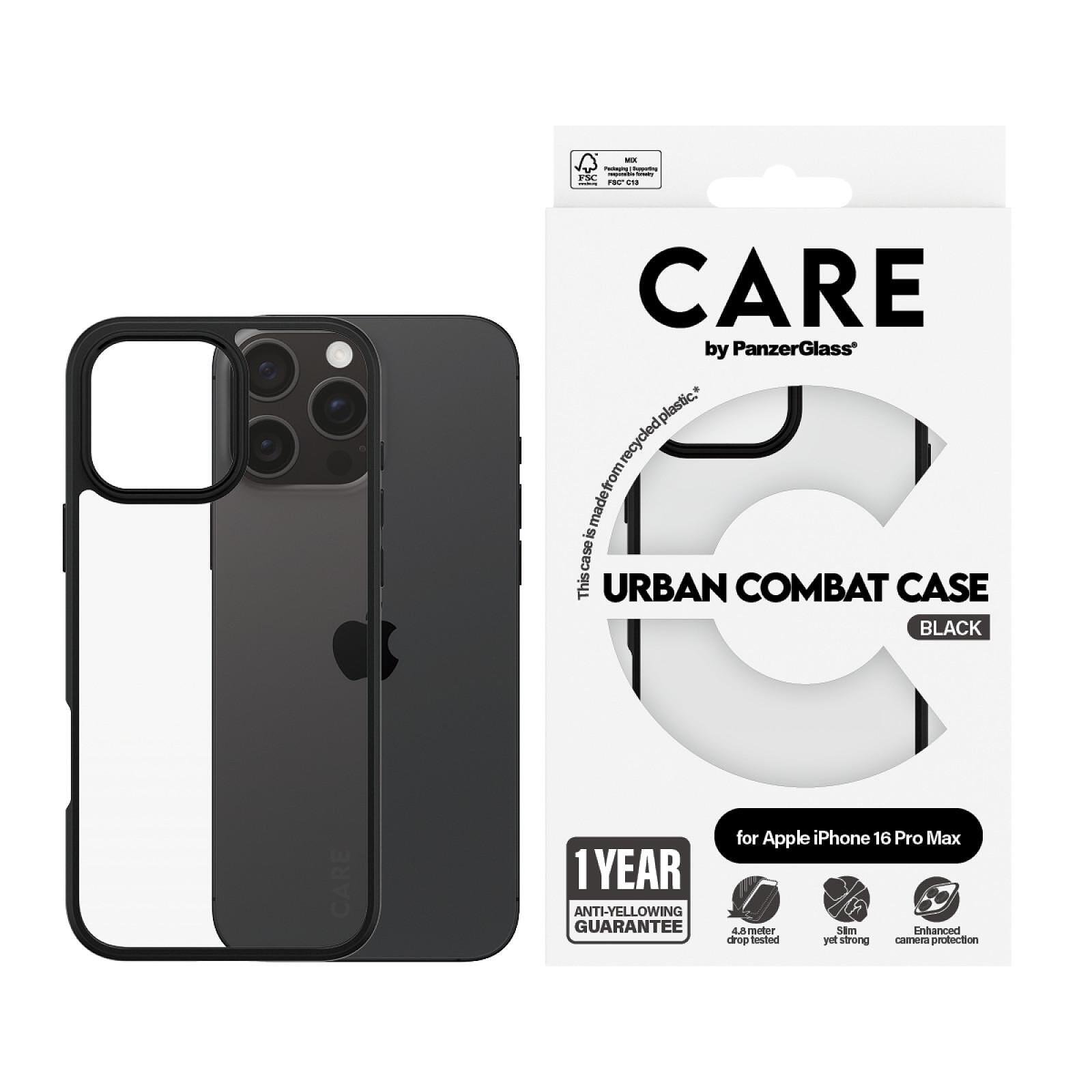 Гръб CARE by PanzerGlass за iPhone 16 Pro Max, Flagship Case Urban ...