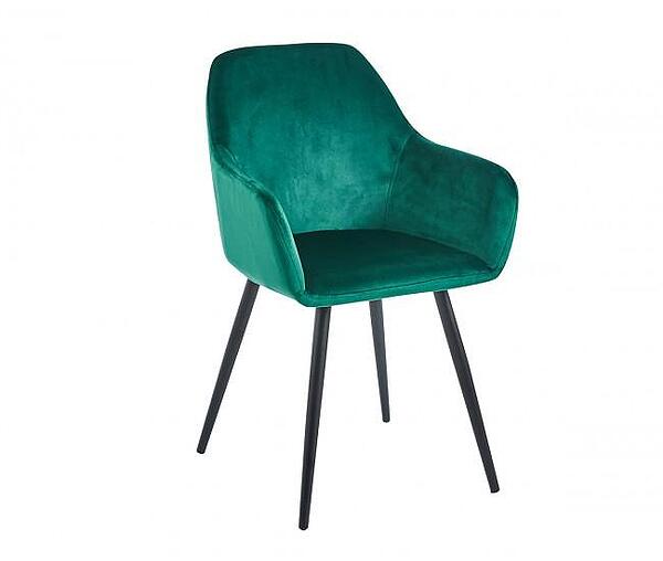 Трапезен стол K-314, с подлакътници, кафяво с черно