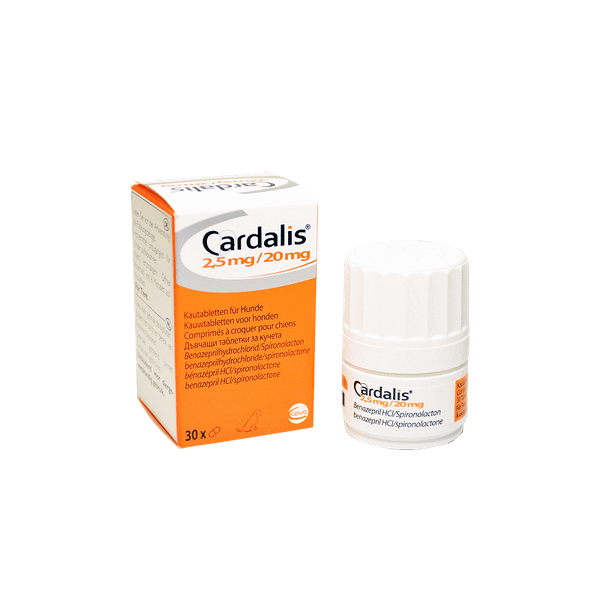 CARDALIS S 2.5/20 MG BENAZEPRIL HYDROCHLORIDE / SPIRONOLACTONE 30 TABLETS