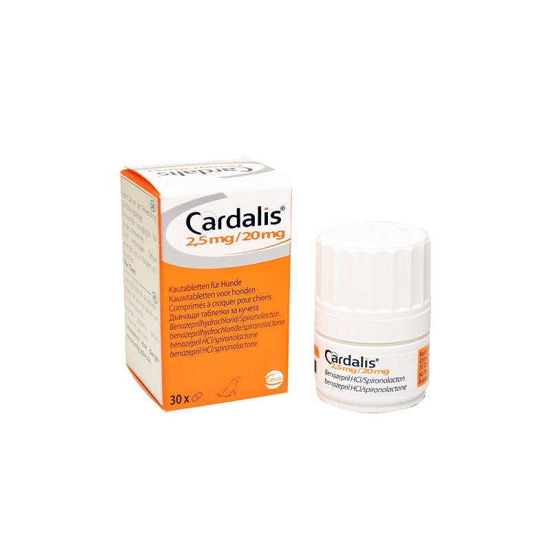 CARDALIS S 2.5/20 MG BENAZEPRIL HYDROCHLORIDE / SPIRONOLACTONE 30 TABLETS