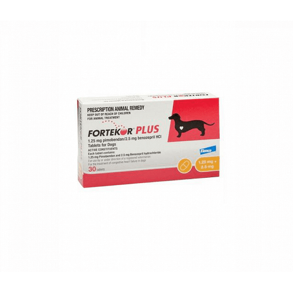 FORTEKOR PLUS 1.25 MG PIMOBENDAN 30 TABLETS