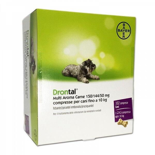 DRONTAL PLUS (PRAZIQUANTEL/PYRANTEL PAMOATE/FEBANTEL) 1 BOX 102 TABLETS