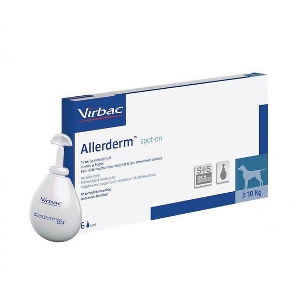 ALLERDERM SPOT ON OVER 10 KG 6 PIPETTES X 4 ML